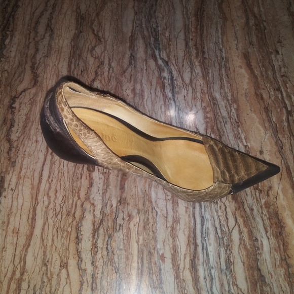 used | Shoes | Python Heels Chloe Beige Size 37 | Poshmark